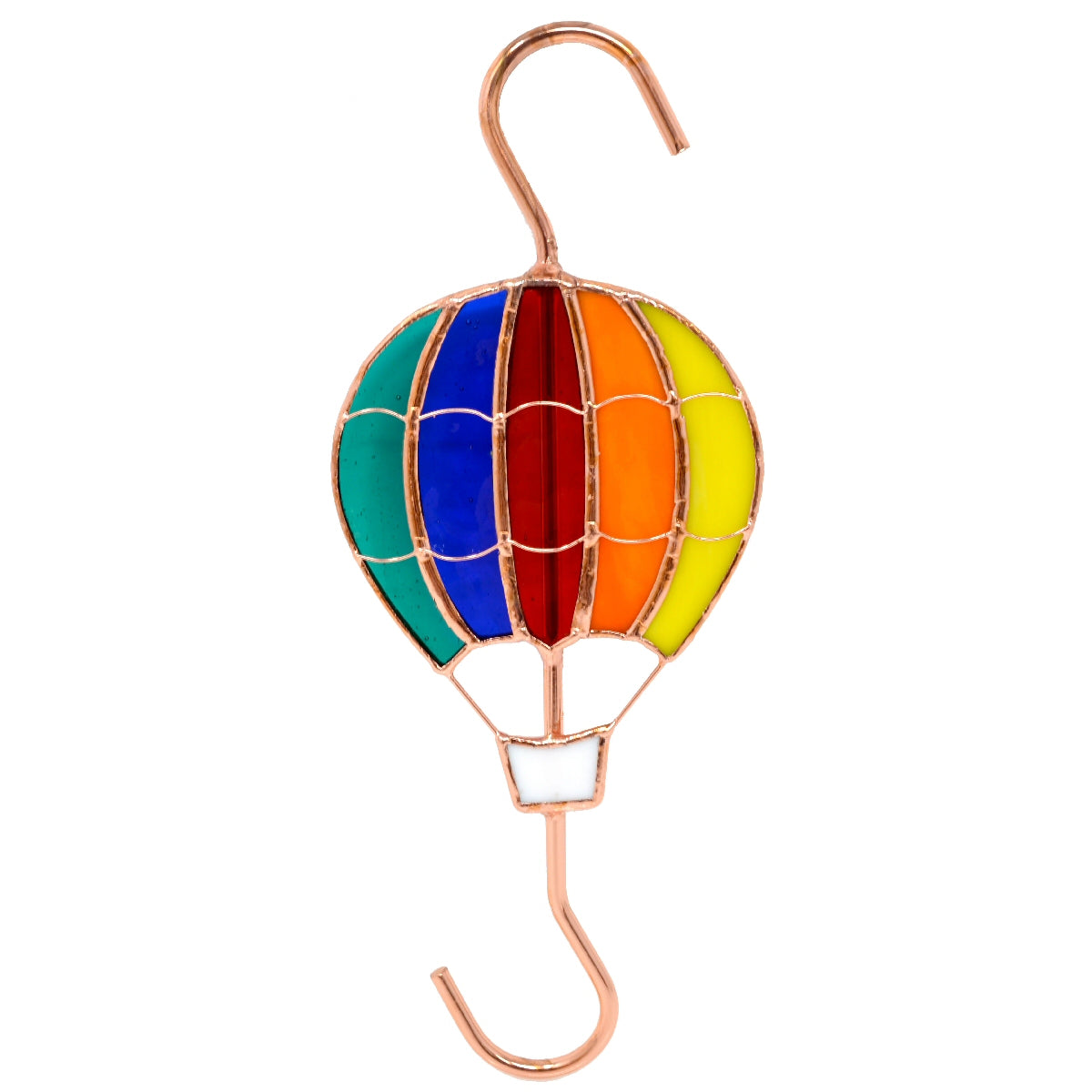 Hot Air Balloon Stained Glass Hanging Hook | Momma's Home Store
