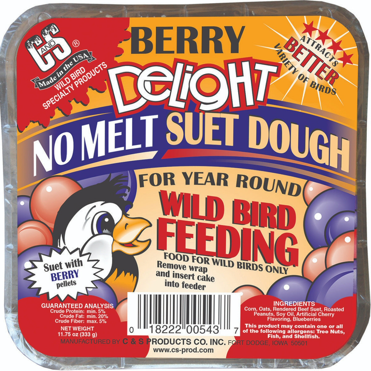 Berry Delight No Melt Suet Dough - 3 pack | Momma's Home Store