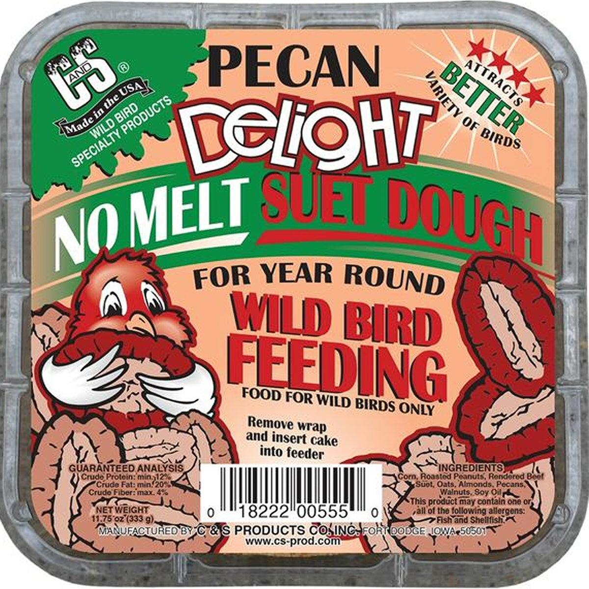 Pecan Delight No Melt Suet Dough - 3 pack | Momma's Home Store