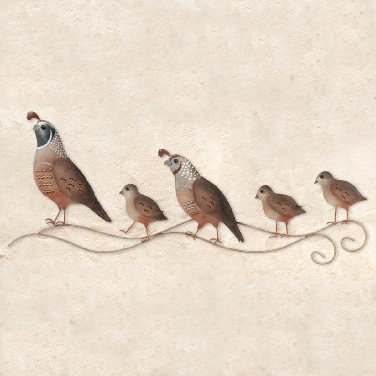 Quail Family Metal Wall Decor | Momma's Home Store
